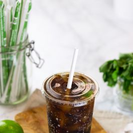 Jumbo White Wrapped Straw (Vegware)