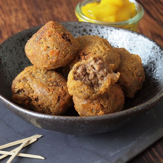 how to make haggis and black pudding bon bons